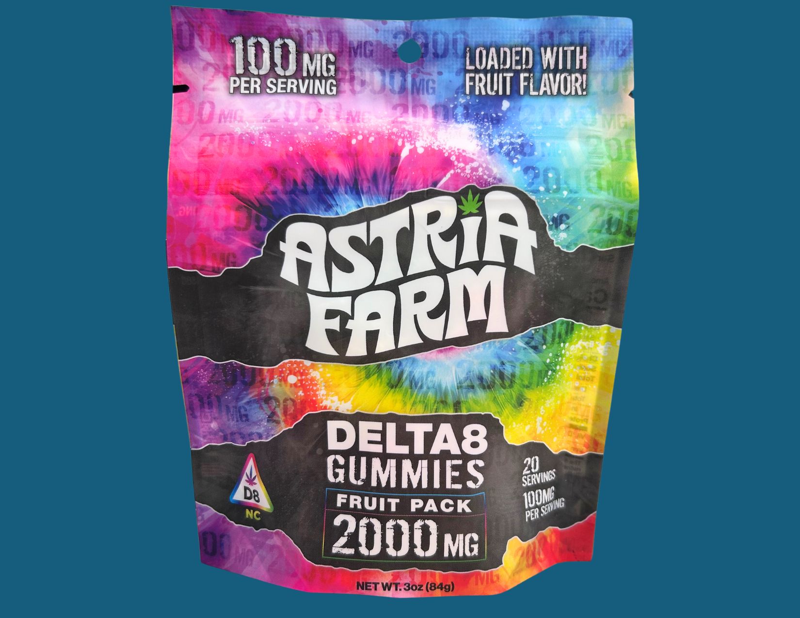 Astria Farm DELTA 8 Gummies Fruit Pack 2000 mg - Instant Karma Asheville
